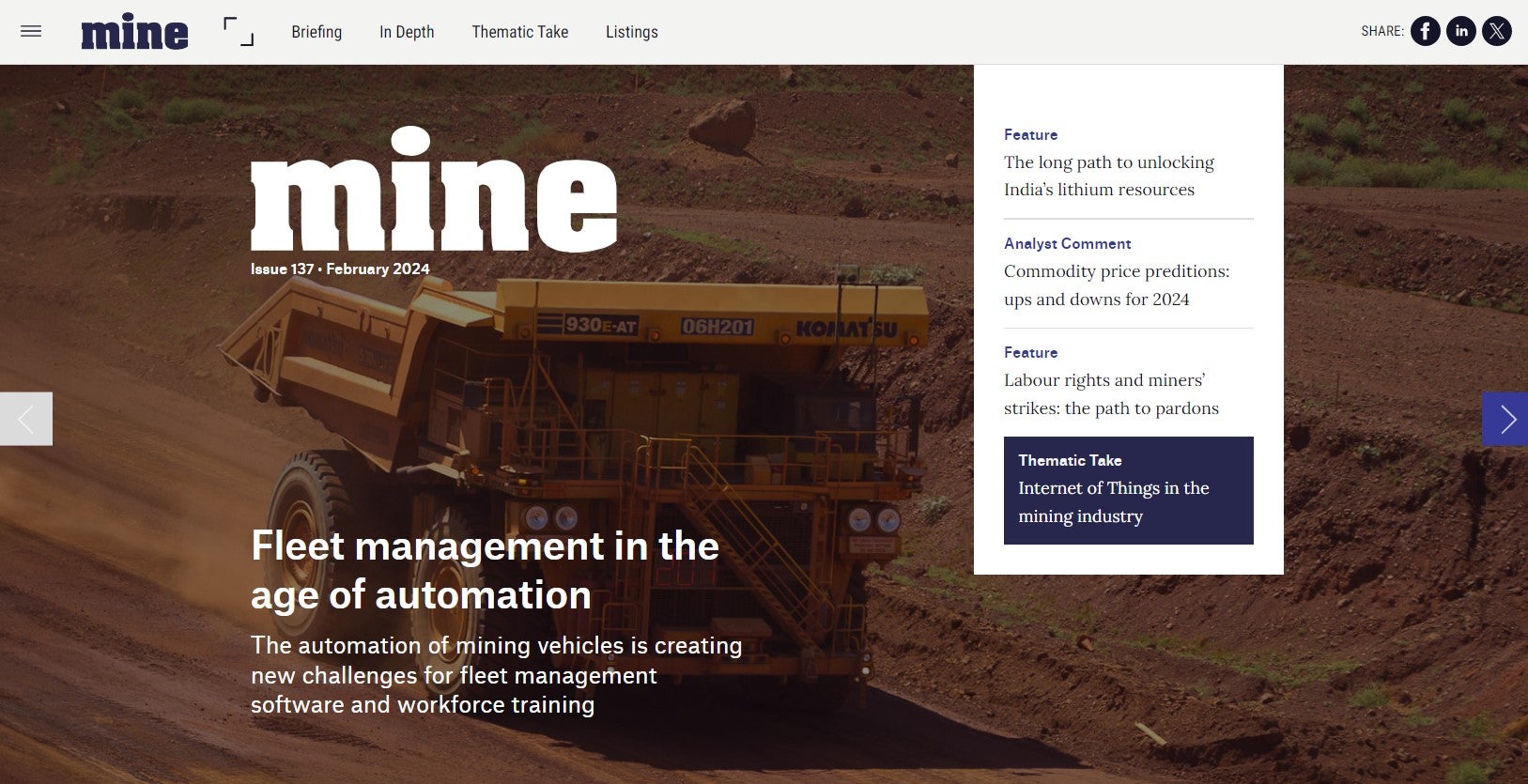 About MINE Magazine - Mining Technology